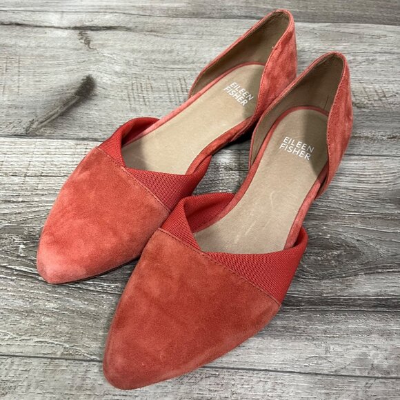 Eileen Fisher | Shoes | Eileen Fisher Asha Su Suede Leather Ballet ...